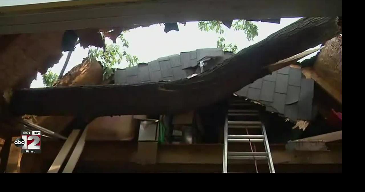 Flushing area cleaning up after storm damage from violent microburst ...