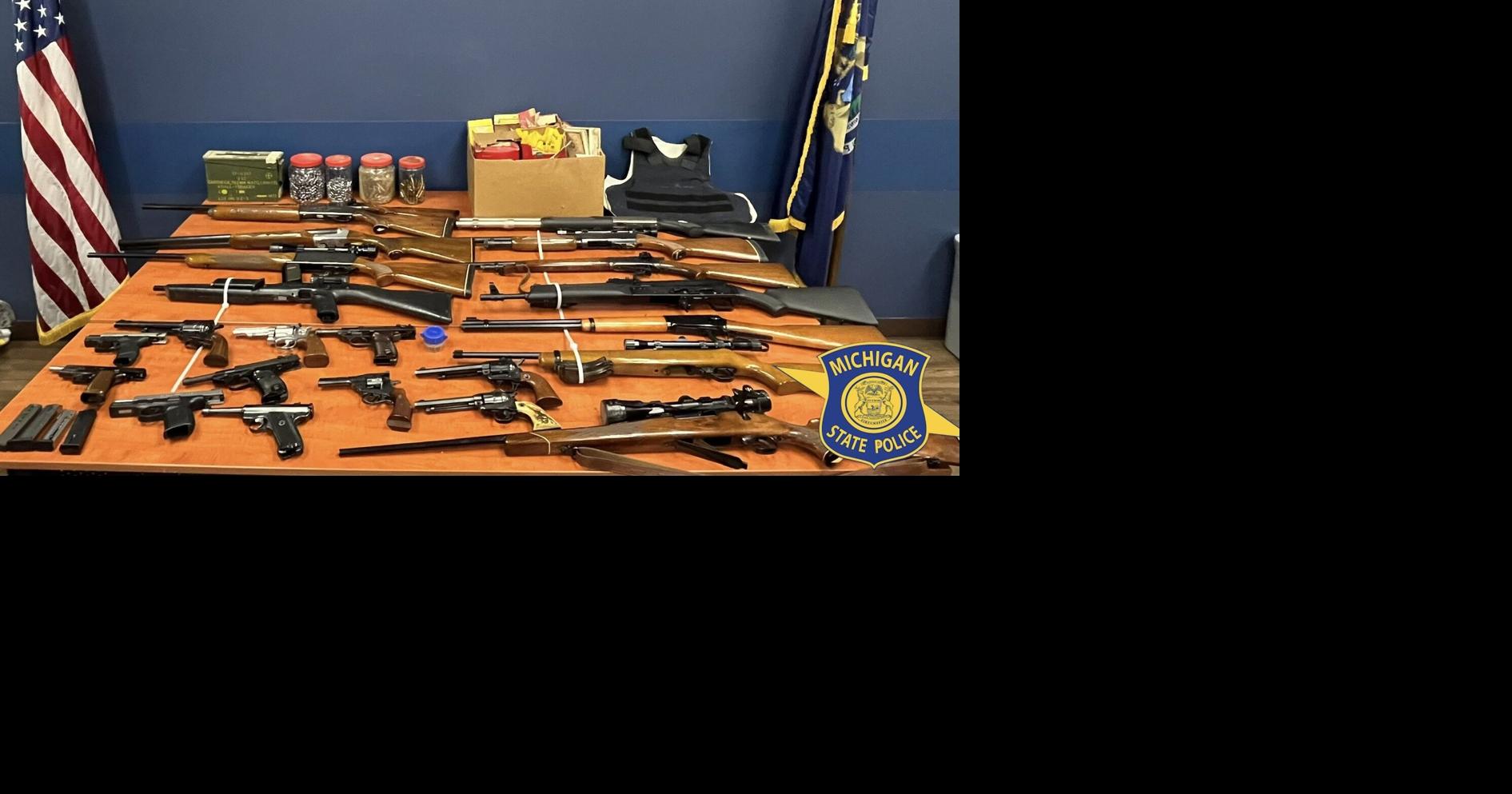 Police seize dozens of firearms and drugs from Gaines Township man ...