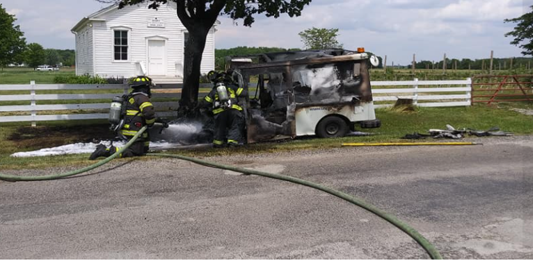 U.S. Postal Service mail truck catches fire near Frankenmuth | News ...