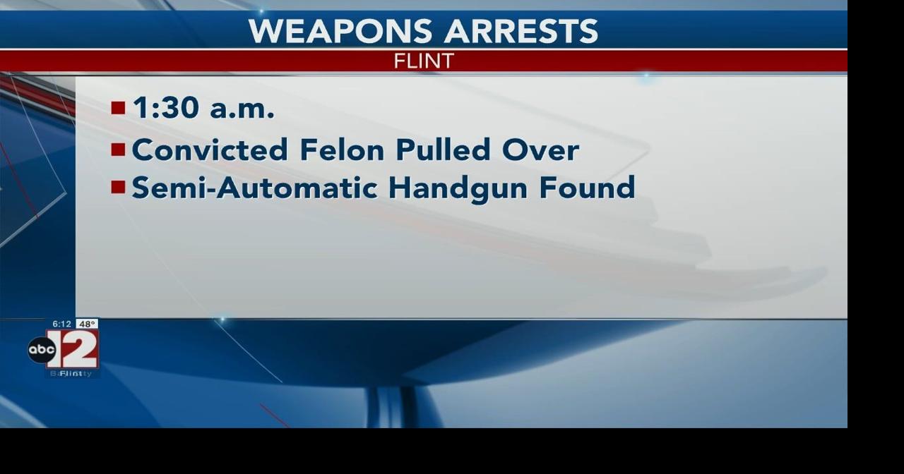 Two Flint men arrested after police found a handgun in vehicle ...
