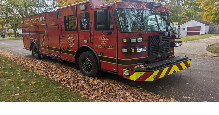 Midland Fire Department rescued a dog that fell through the ice Monday ...