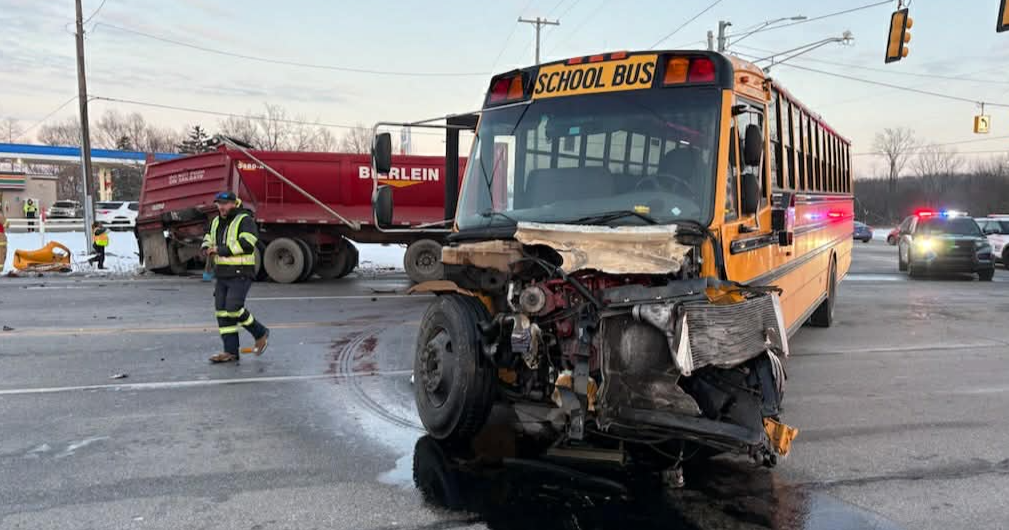 No students injured after Carrollton school bus, semi-truck crash ...