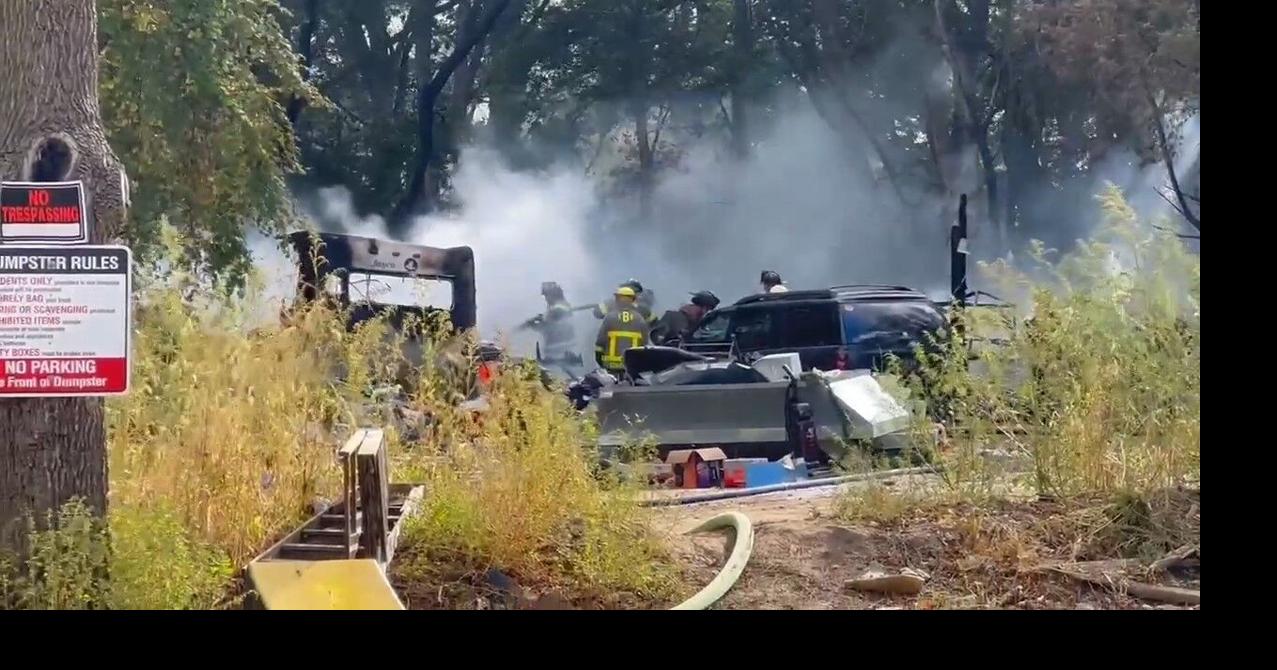 Fire in Burton sends heavy cloud of smoke over trailer park | Local ...