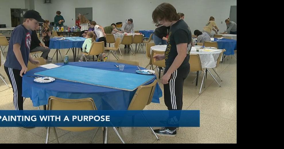 Flushing students paint ceiling tiles to benefit Dimes for Diapers ...