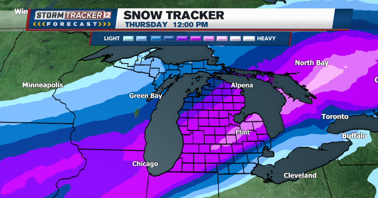 Winter's first big snowfall possible in Mid-Michigan this week ...