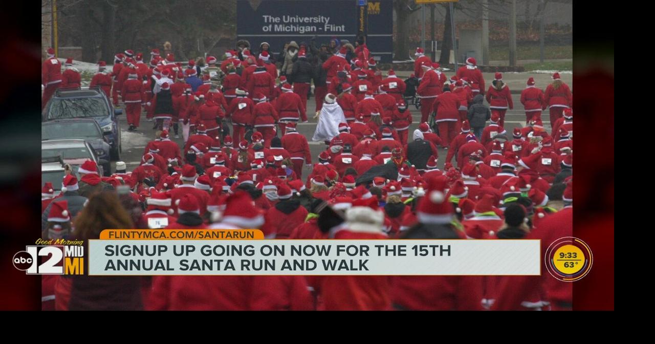 Sign up now open for the YMCA of Greater Flint Santa Run | Video ...