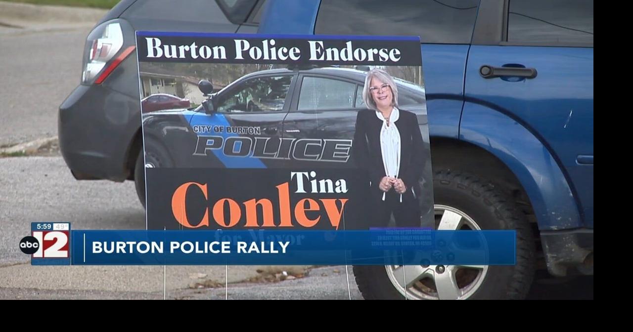 Supporters rally for Burton mayor candidate Tina Conley | Video | abc12.com