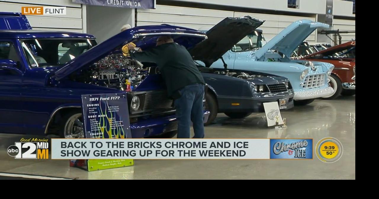 Chrome & Ice indoor car show set up at Dort Financial Center | Good ...