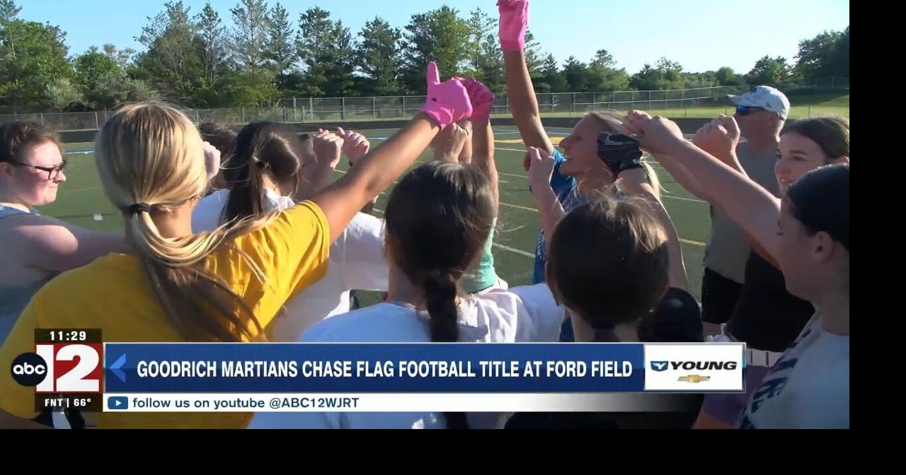 Goodrich Martians chase flag football title at Ford field | Video ...