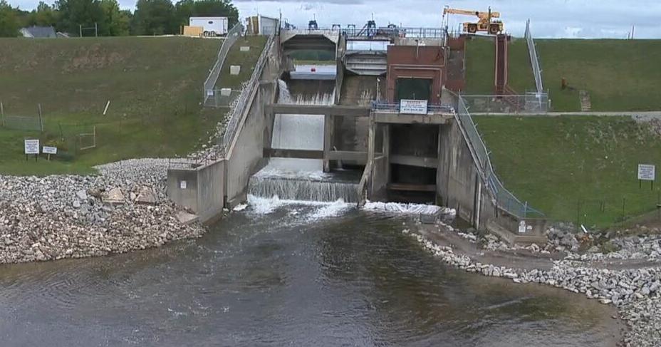 Secord Dam repairs continue in Gladwin County as full lake water is ...