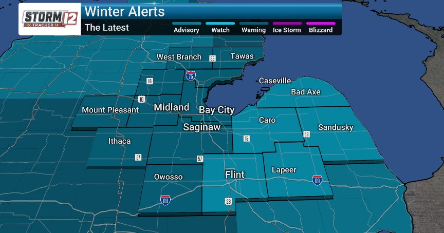 Significant Snow Aims at Mid-Michigan — Travel Impacts Likely ...