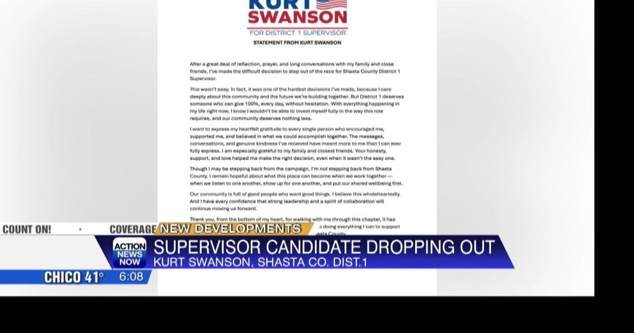 Kurt Swanson exits Shasta County supervisor race | Video ...