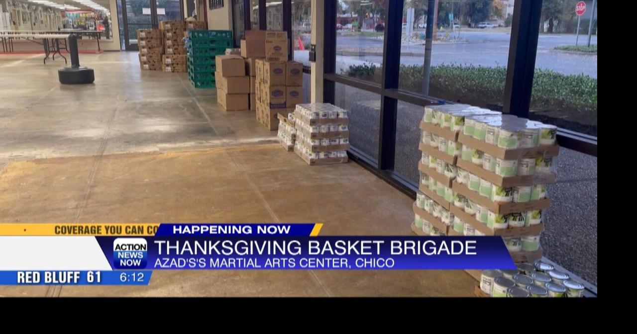 Thanksgiving Basket Brigade giveaway at Azad's Martial Arts | Video ...