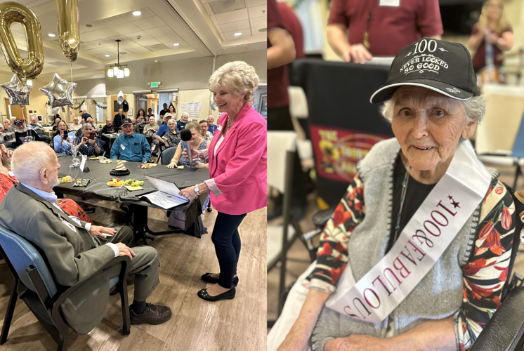Two WWII veterans celebrate 100th birthdays at veterans home in Redding ...