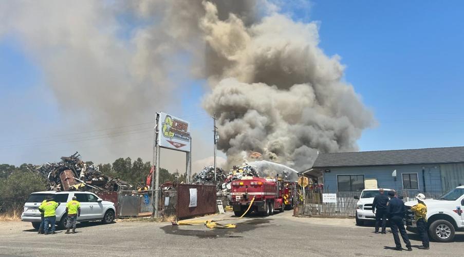 Firefighters responding to fire at Chico Scrap Metal east of Durham ...