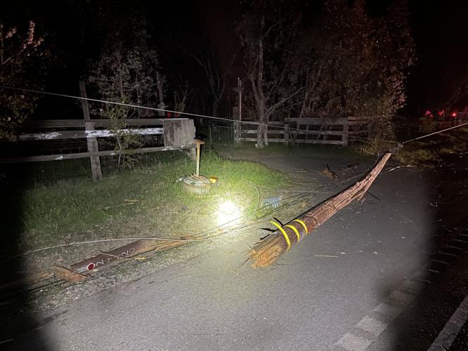 Pickup truck crashes into power pole in Corning causing power outage ...