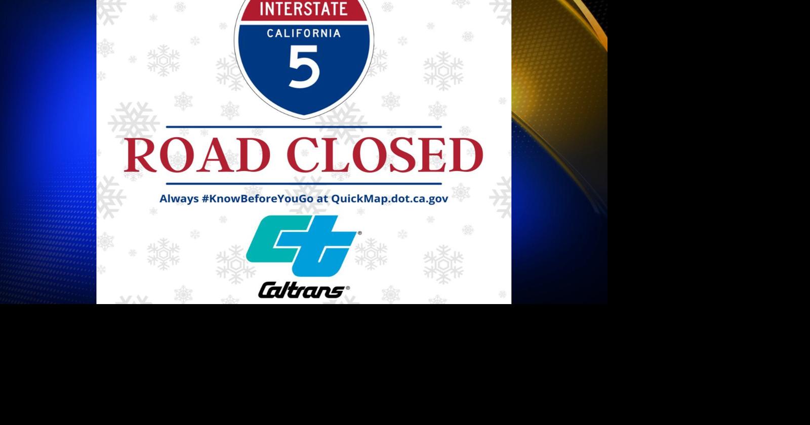 Northbound Interstate 5 shut down at Pollard Flat due to winter weather ...