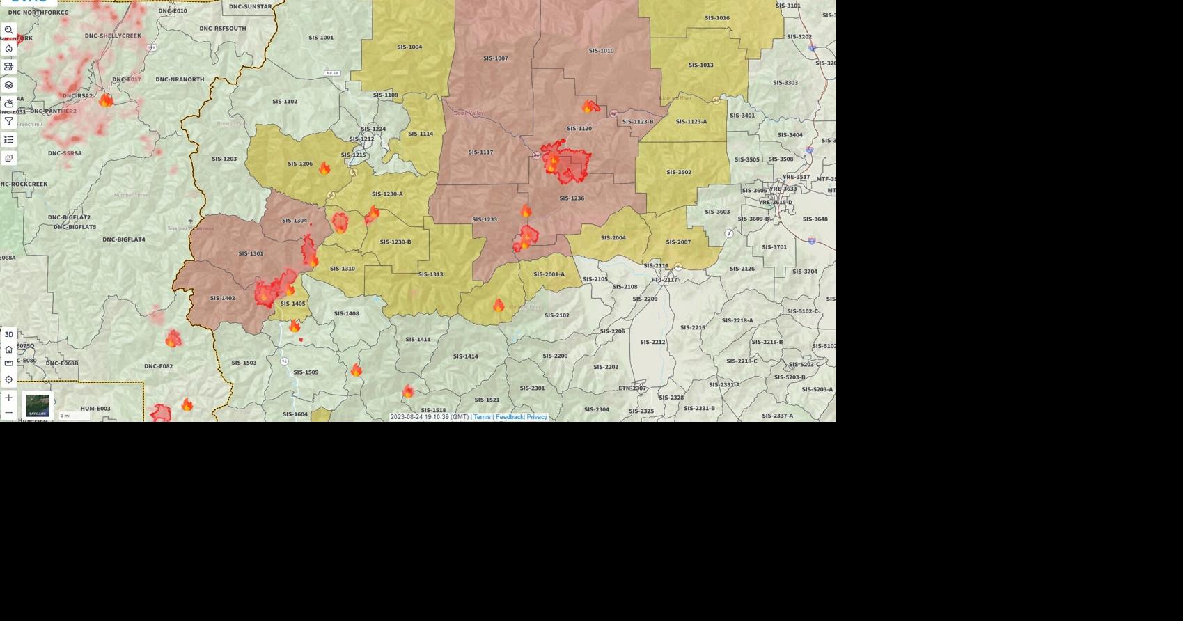 Elliot Fire prompts evacuation orders, warnings in Siskiyou County ...