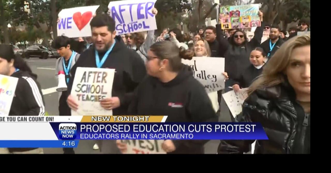 Teachers, students, and parents protest at the State Capitol in ...