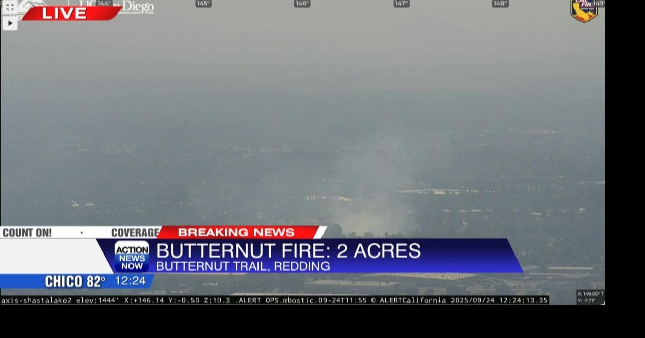 Firefighters respond to the Butternut Fire burning in Redding | Video ...