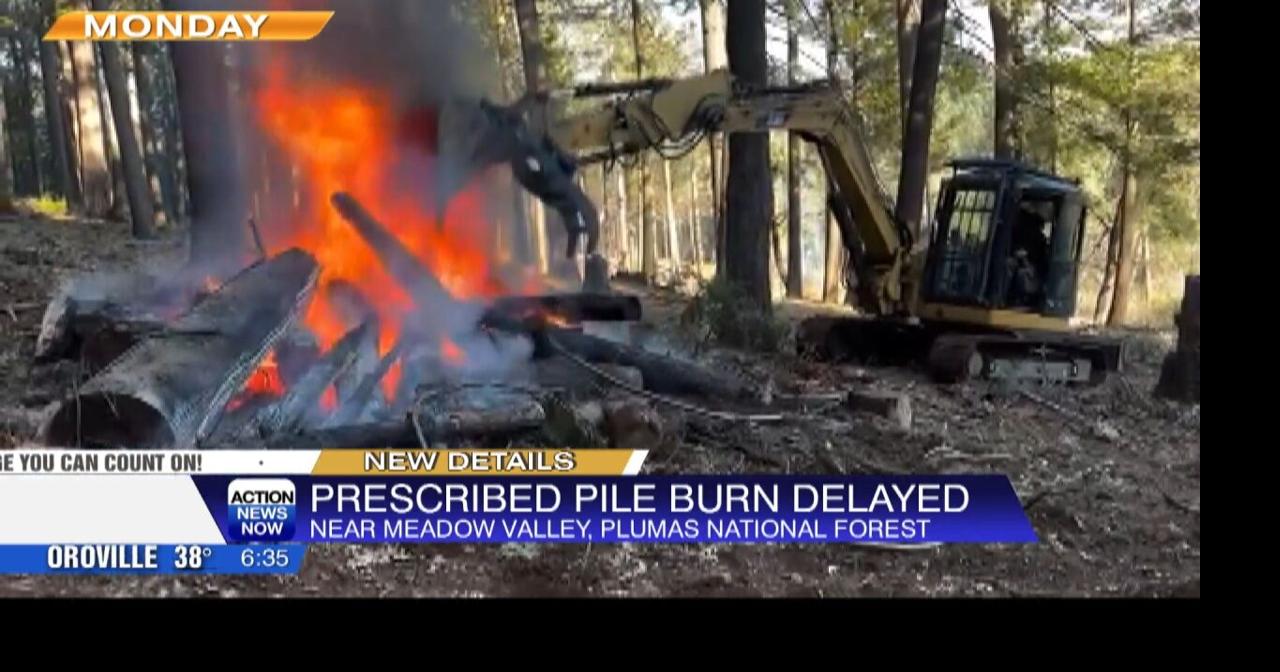 Crews carry out prescribed pile burning operations in Plumas National ...
