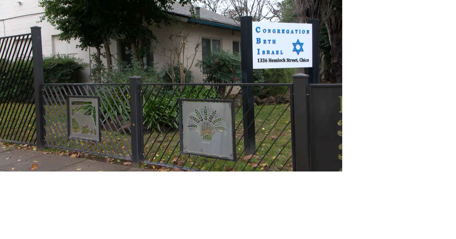 Chico synagogue turns hate into hope with new artful security fence ...