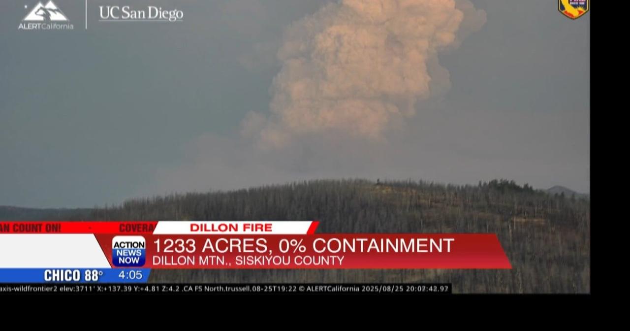 Dillon Fire grows to 1,233 acres in Six Rivers National Forest | Video ...