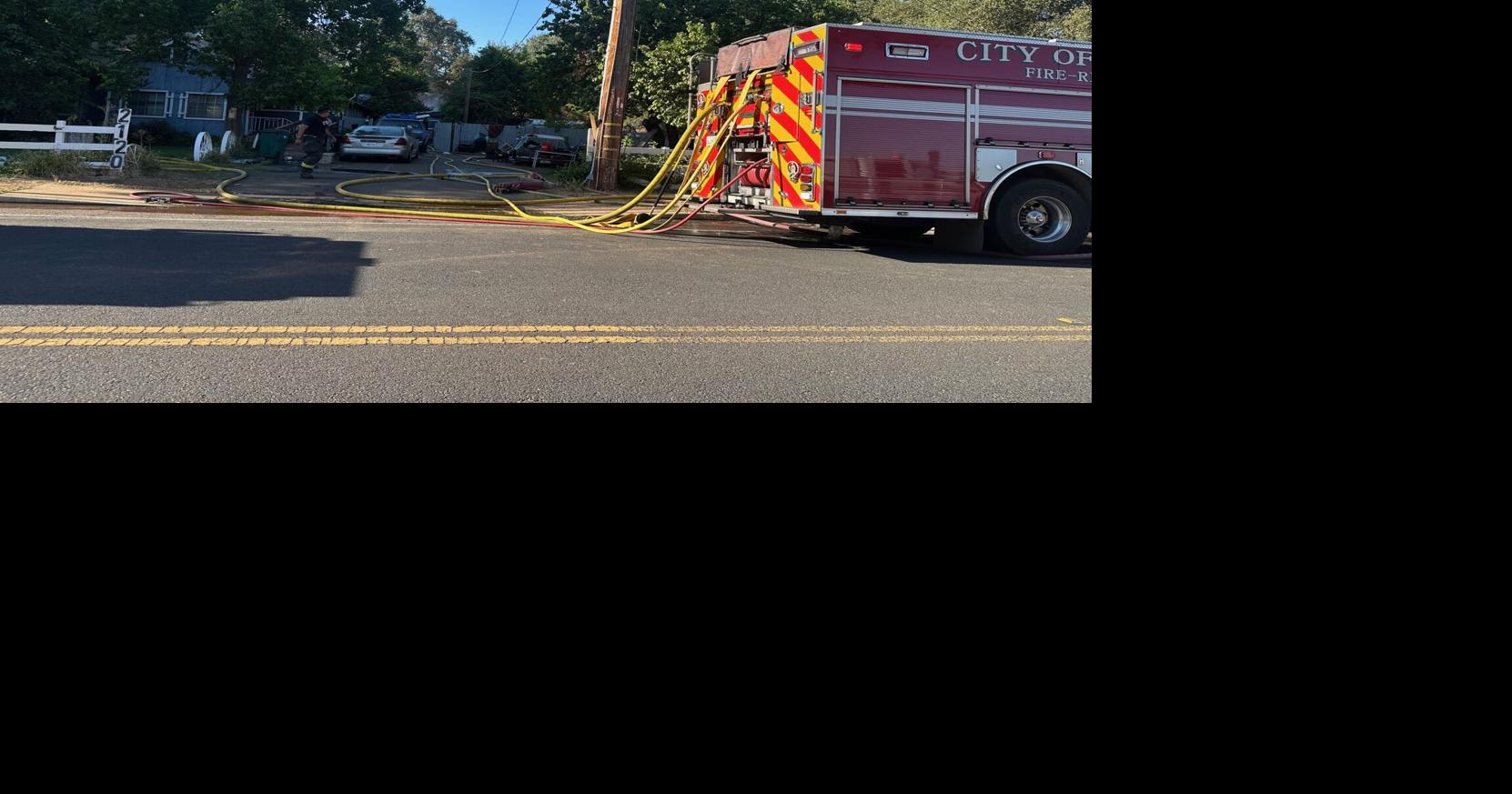 Chico Fire Department, CAL FIRE Butte Unit battling shed and debris ...