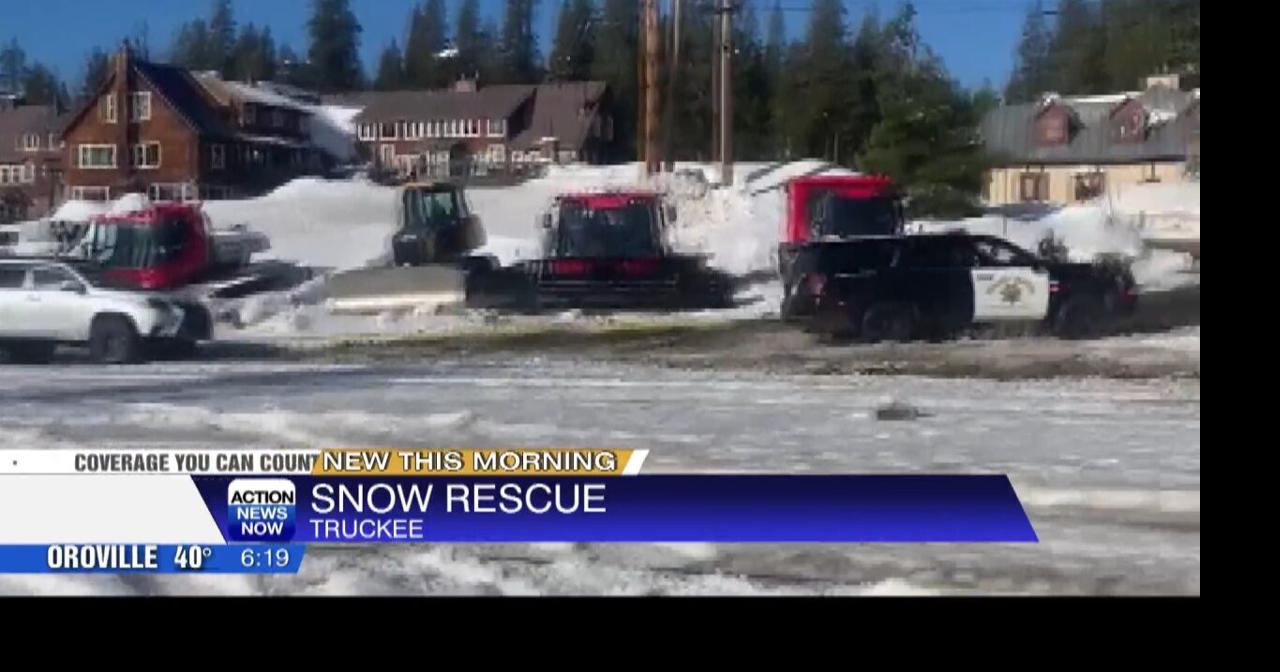 Snow strands cars near Truckee railroad; CHP to the rescue | Video ...