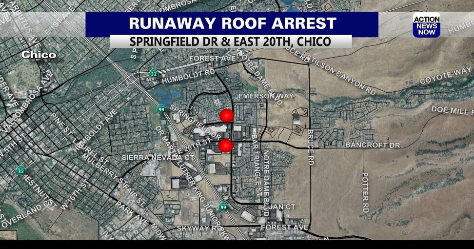 Chico police arrest suspect who climbed on roof of home after running ...