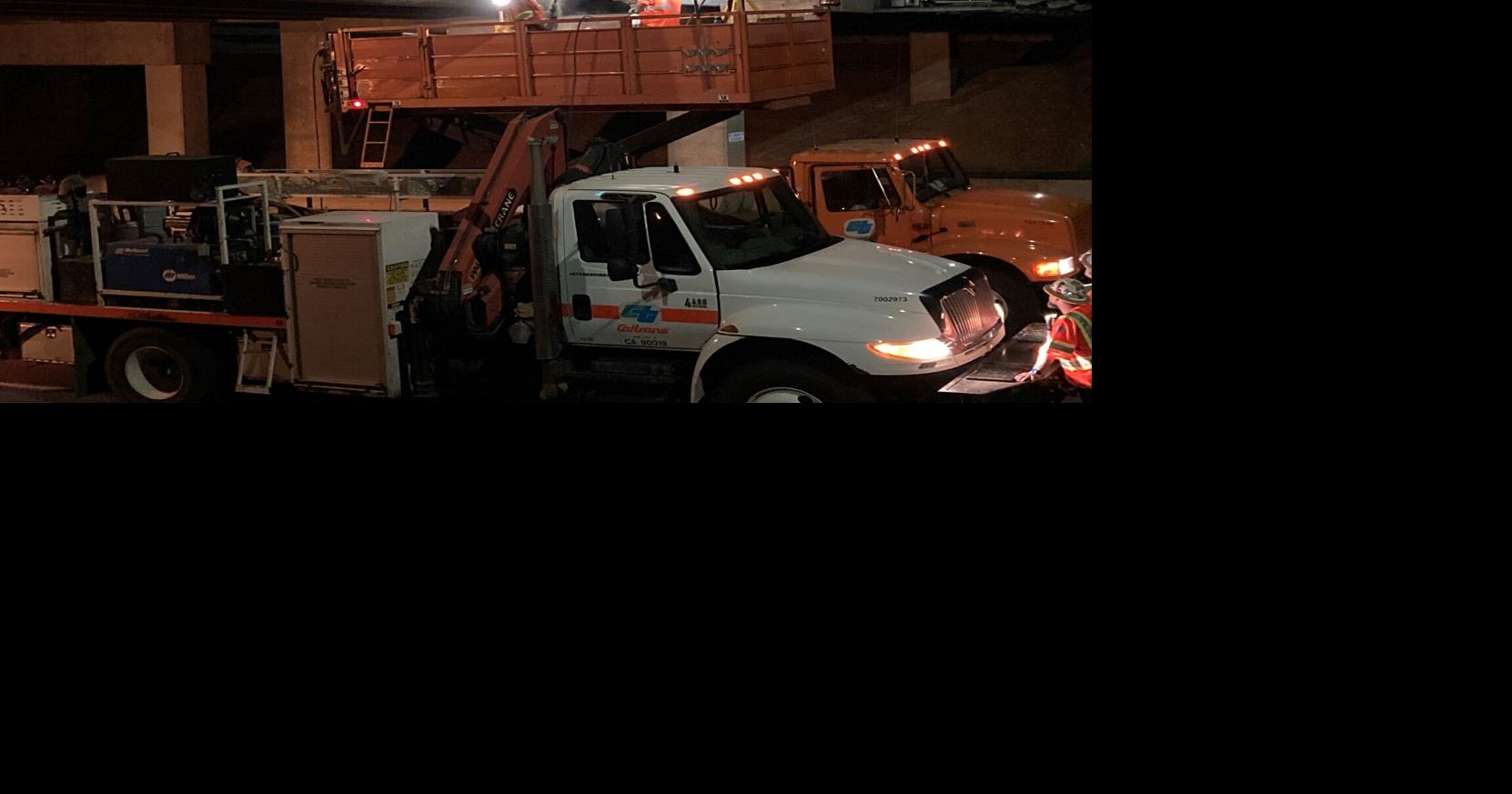 Crews work to repair damaged I-5 overcrossing in Redding | News ...