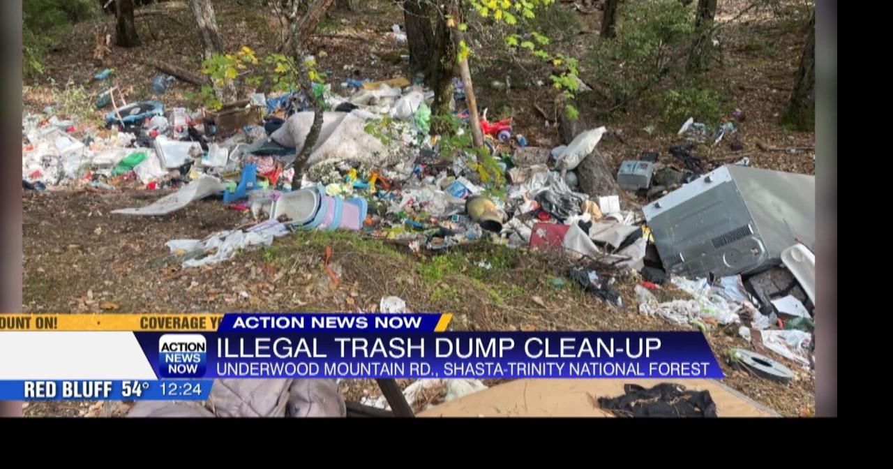 Crews clean up illegal trash dump discovered in the Shasta-Trinity ...