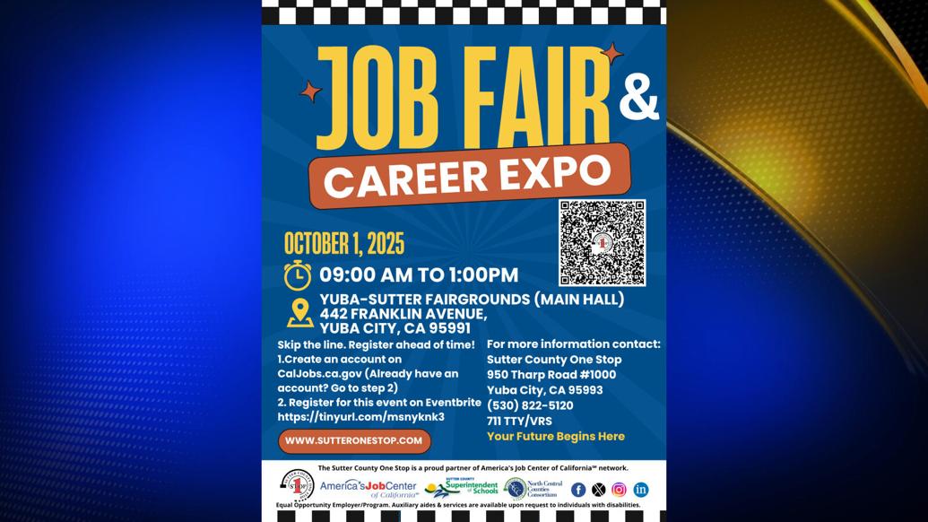 Sutter County One Stop to hold Fall 2025 Job Fair & Career Expo in ...