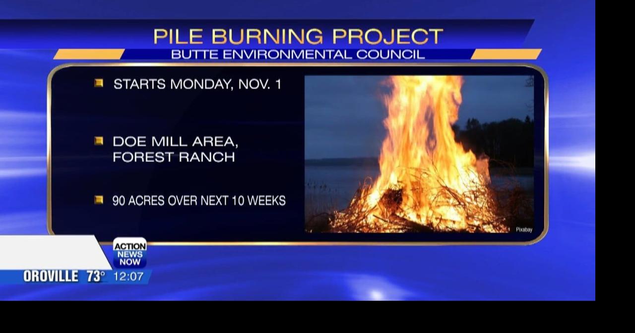 Large pile burning begins in Forest Ranch for wildfire safety | Video ...