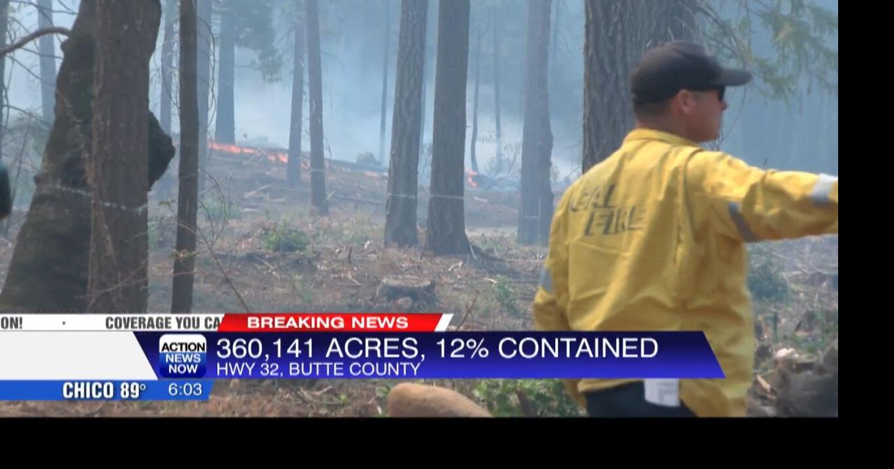 Park Fire: Fire jumps Highway 32 in Butte County | Video ...
