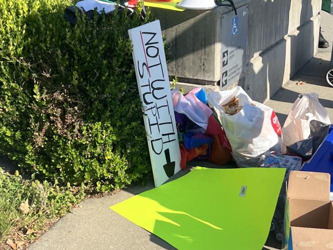 Nearly a dozen people gather in Redding heat to protest ICE ...