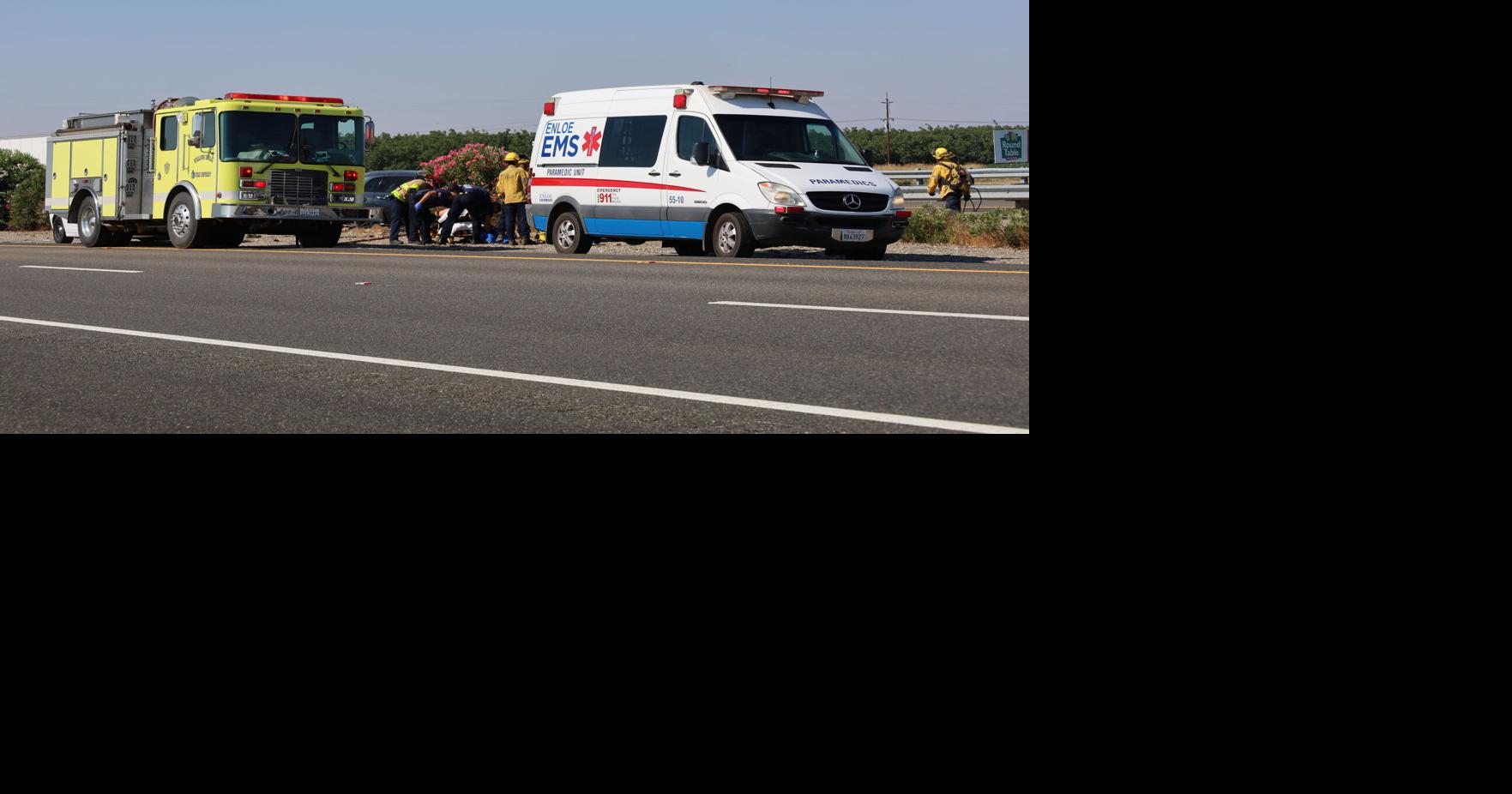 Willows Fire Department responds to traffic collision with fire, 1 ...