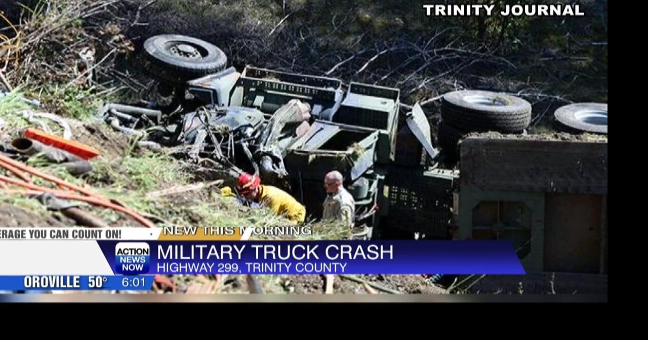 Two injured in military truck crash off Highway 299 in Trinity County ...