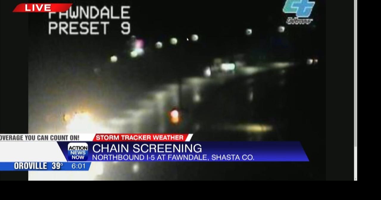 Caltrans screening northbound vehicles for chains on I-5 north of ...