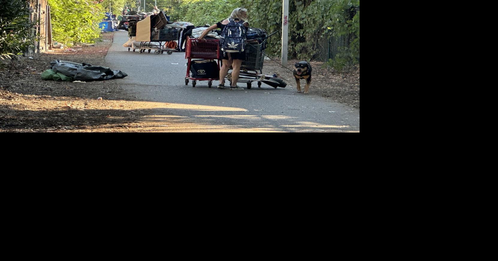 Authorities began clearing out homeless camp on Rio Lindo bike path ...