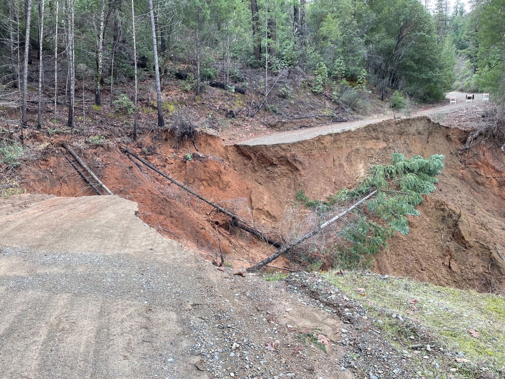 Forest roads washed out between Hyampom Valley and South Fork Mountain ...