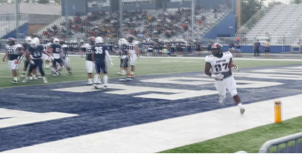 Simpson football team wins first scrimmage | News | actionnewsnow.com