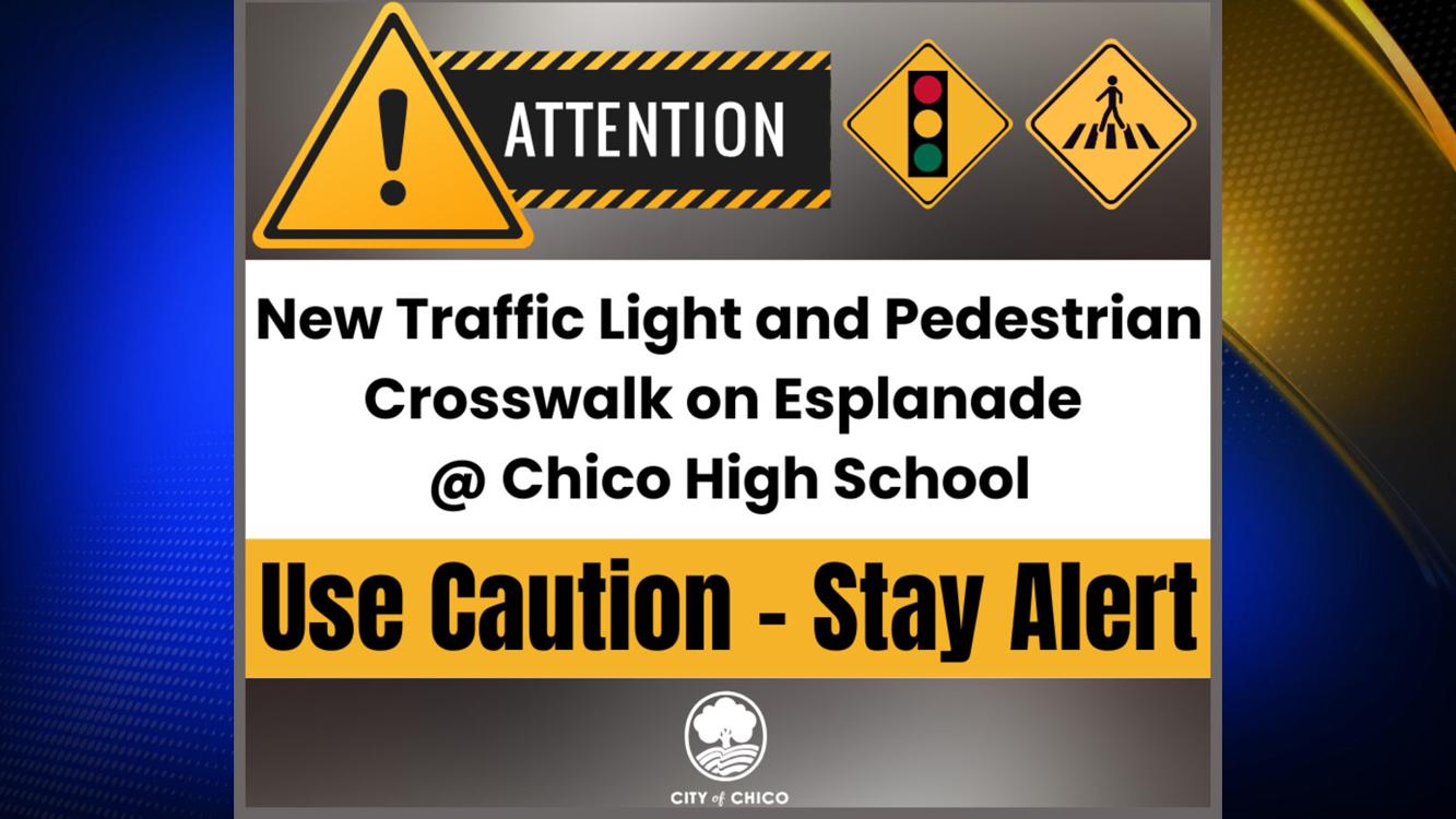New traffic light, pedestrian crossing installed in front of Chico High ...