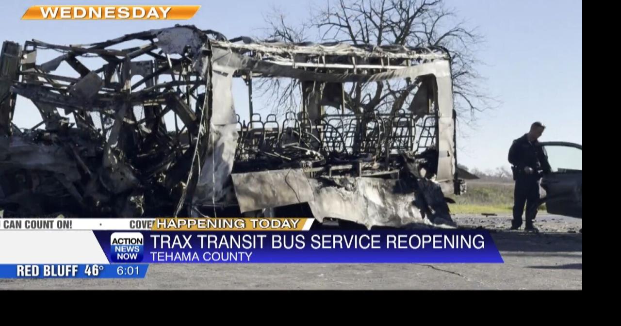 Trax bus service resumes in Tehama County after deadly crash | Video ...
