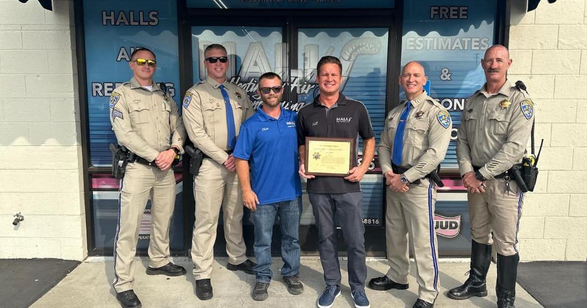 Highway hero Michael Hall honored by Redding CHP for Hwy 44 incident ...