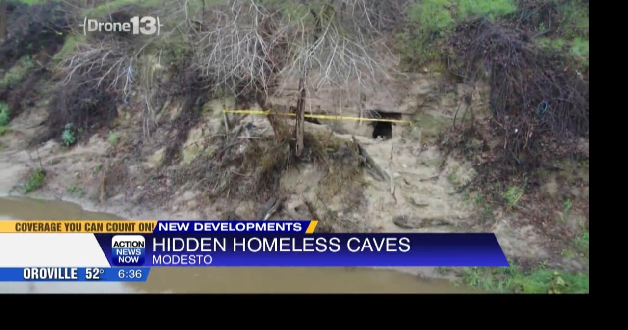 Police have started clearing out hidden homeless caves in Modesto ...