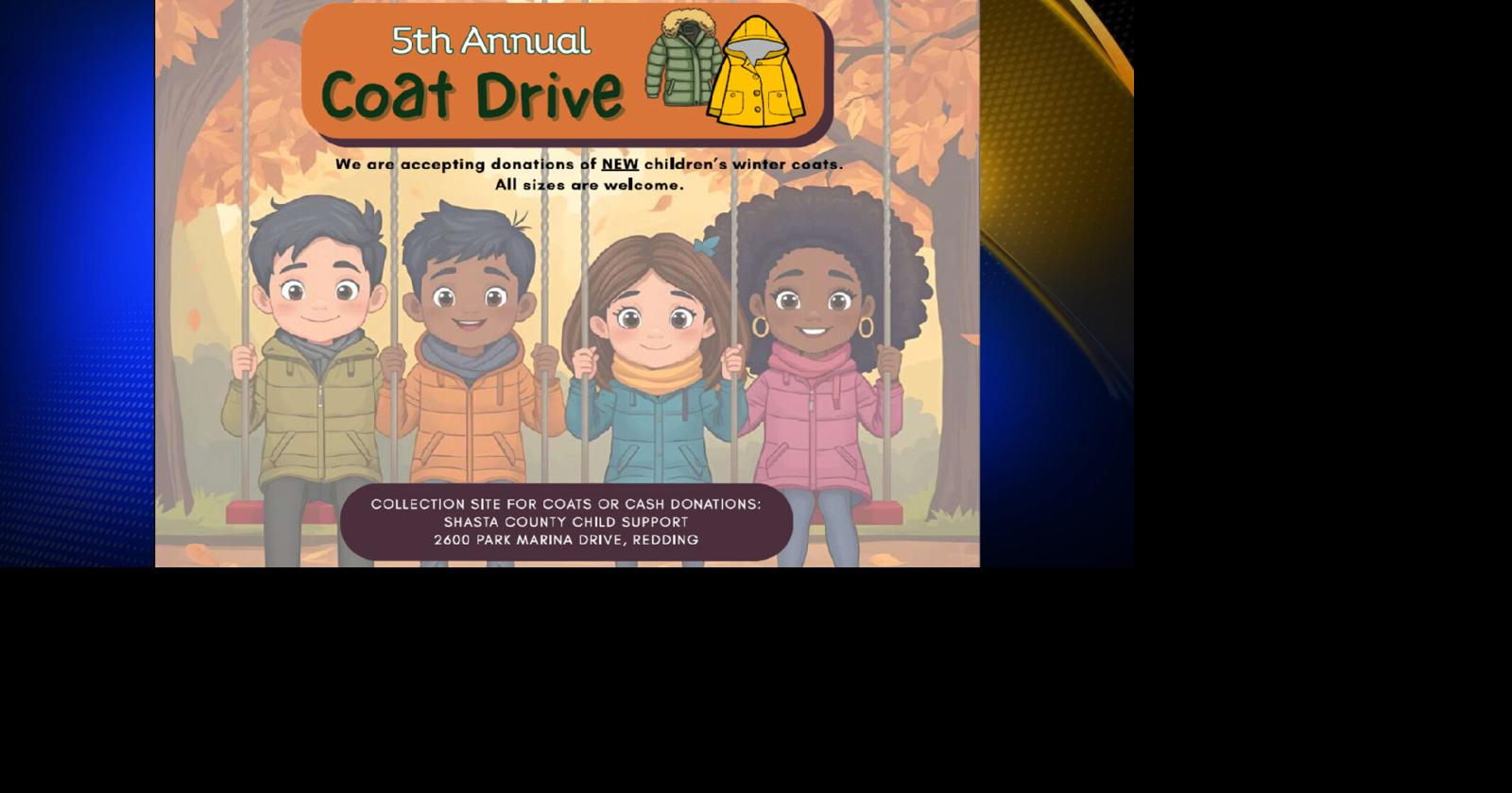 Shasta County Department of Child Support Services holding annual Winter Coat Donation Drive ...