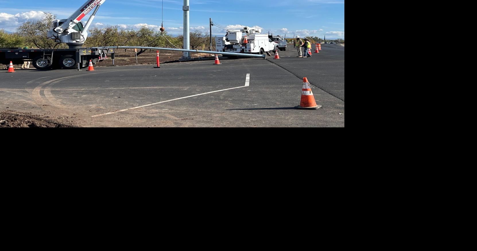 Caltrans installing traffic lights at the intersection of Highway 32 ...