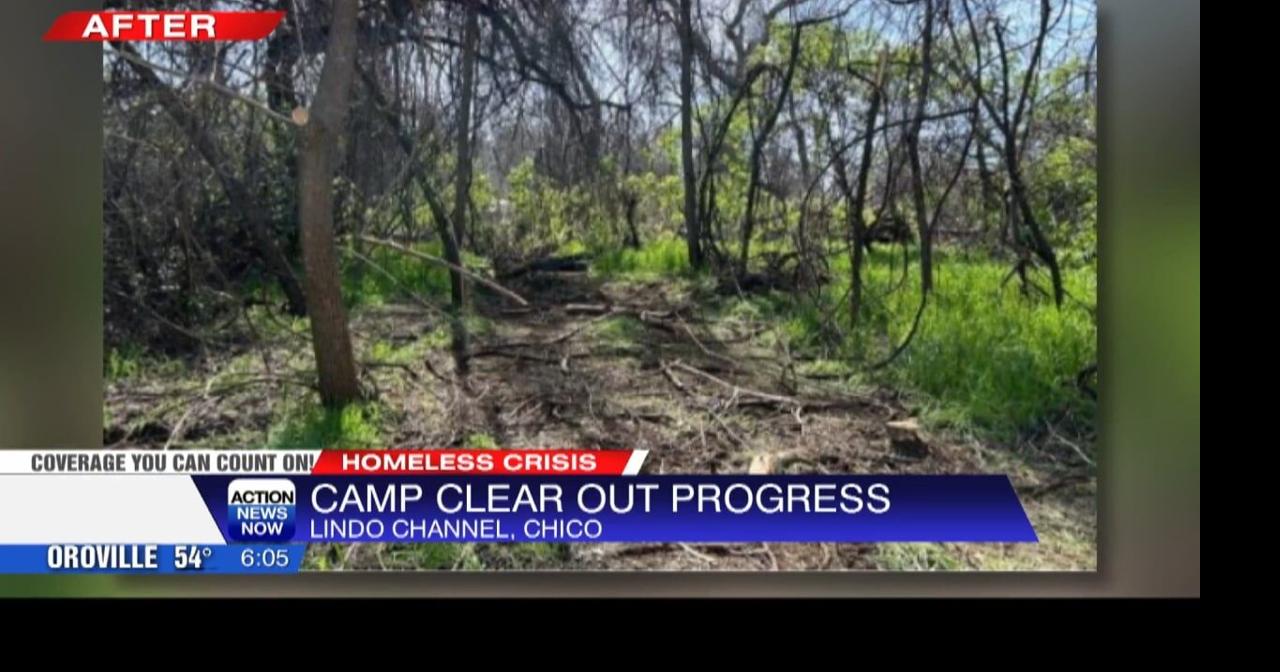 Chico city crews clear out homeless camps along Lindo Channel | Video ...
