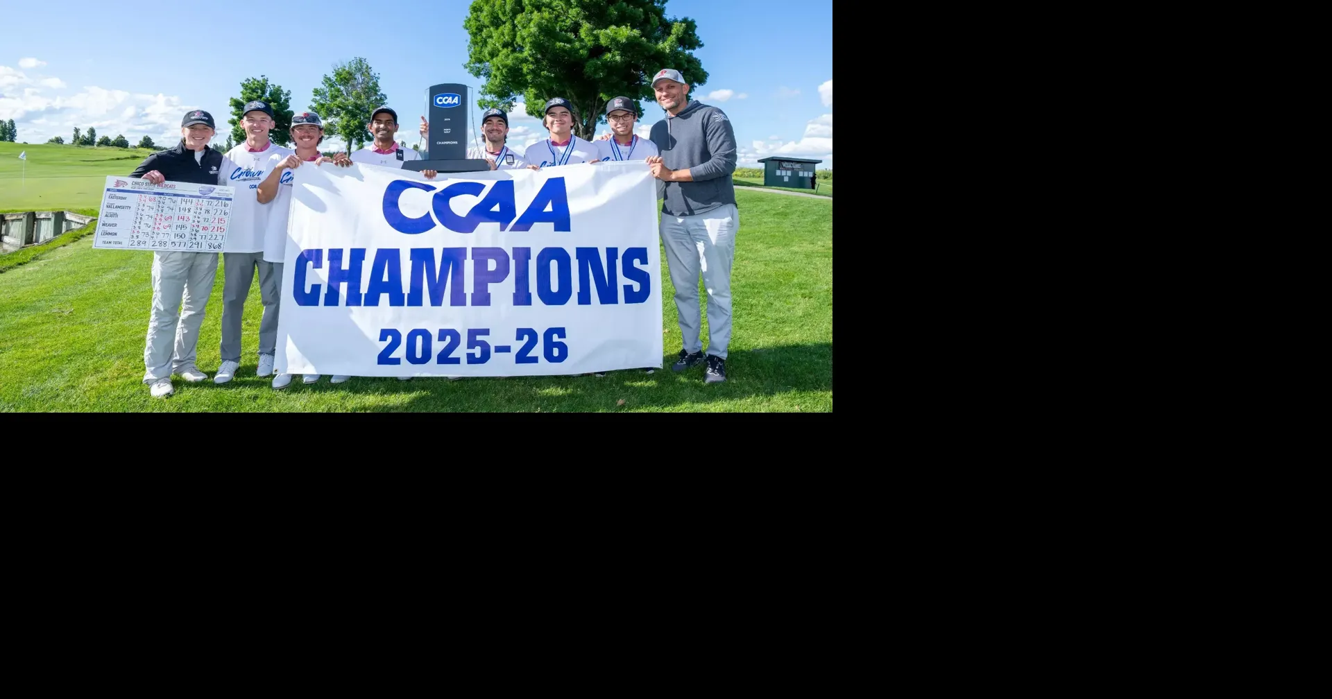 Chico State men's golf team wins CCAA conference title for first time ...